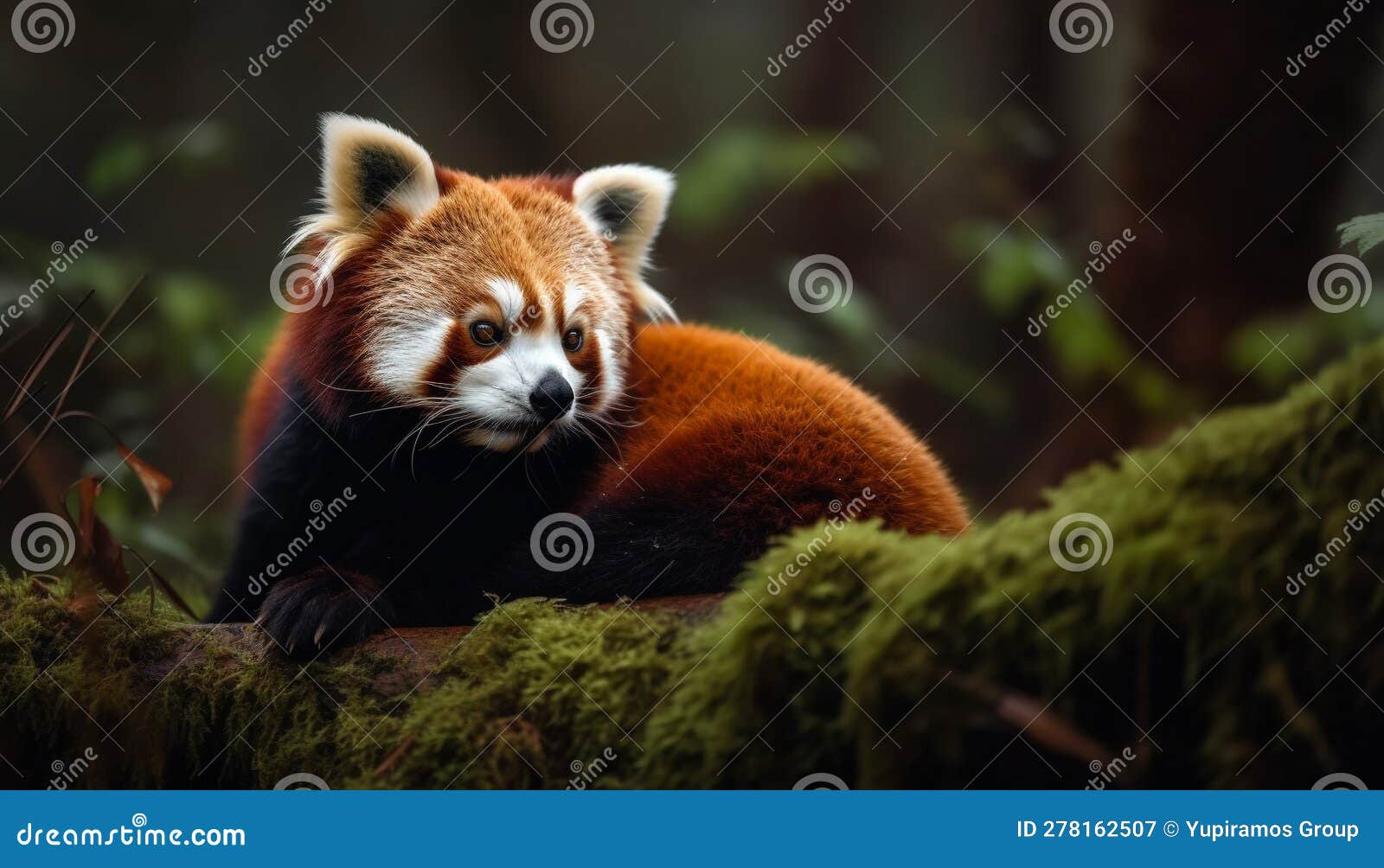 Red Panda Looking Cute in Tropical Forest Generated by AI Stock ...