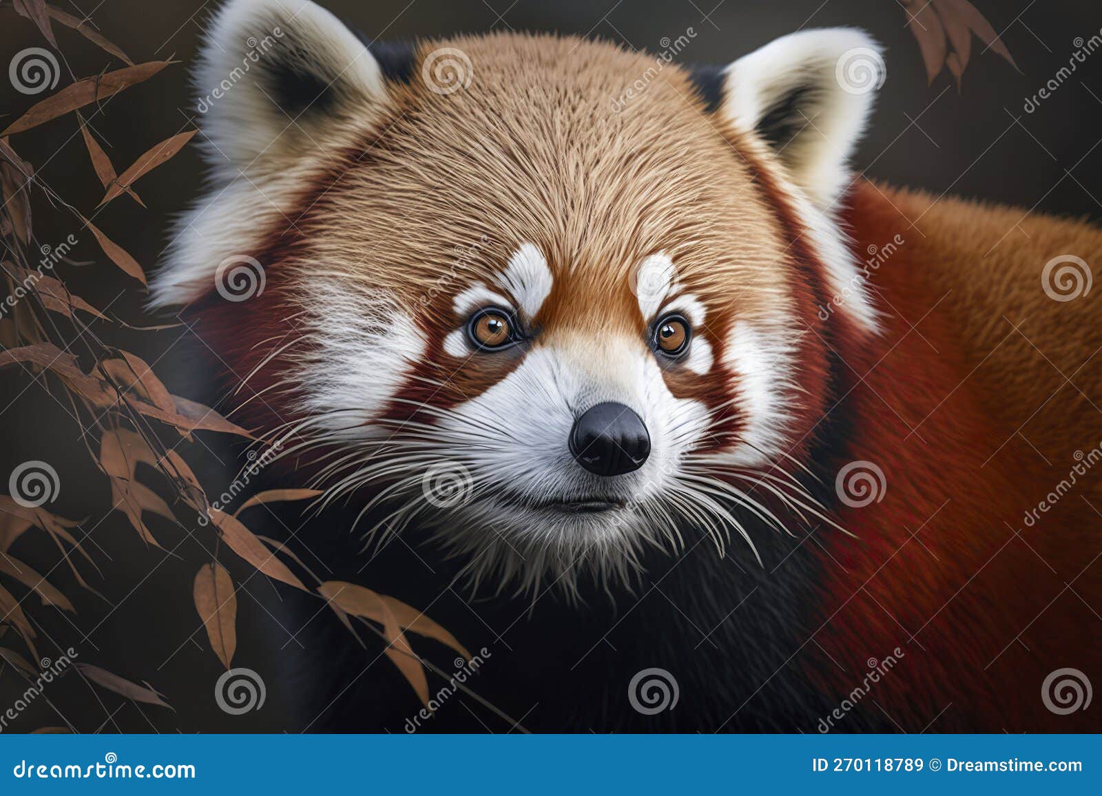 Red Panda Portrait. Generative AI Stock Illustration - Illustration of ...