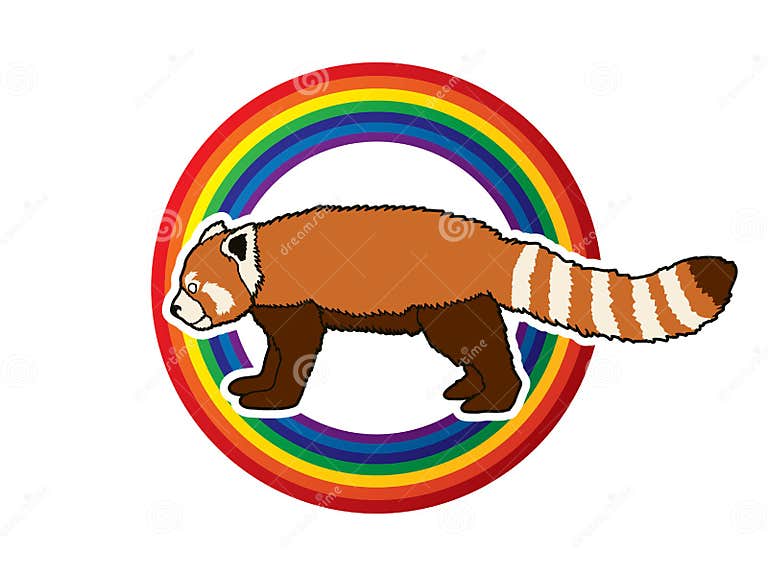 Red Panda side view. stock vector. Illustration of adorable - 89110452