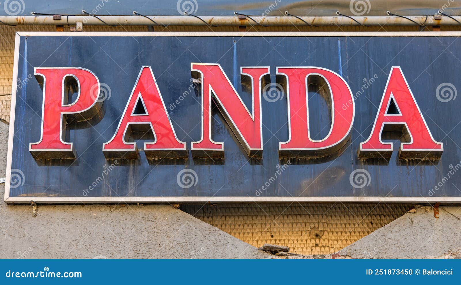 Red Panda Sign editorial image. Image of black, sign - 251873450