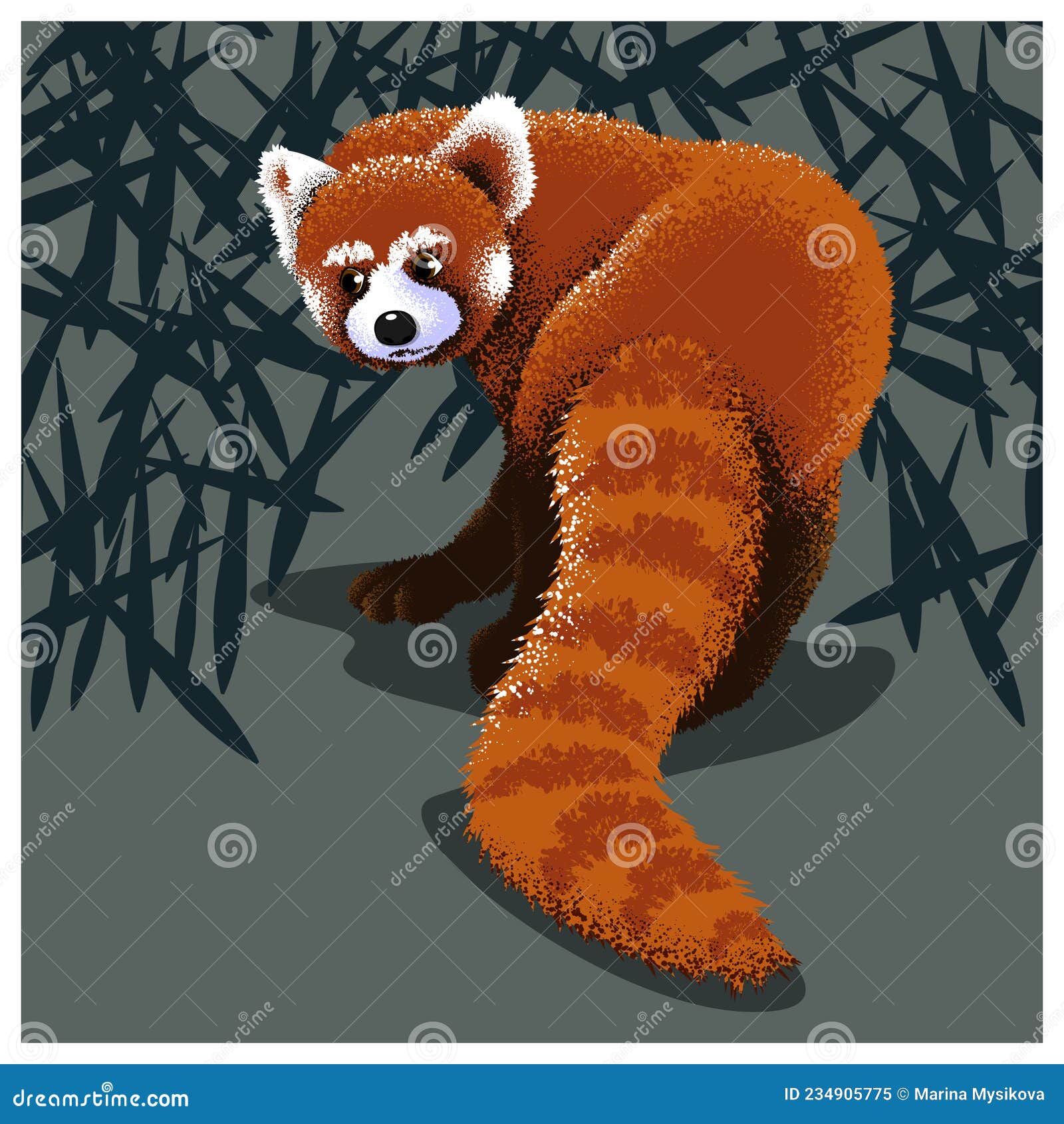Cute red panda stock vector. Illustration of nepal, lazy - 234905775