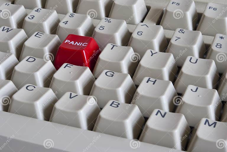 Red Panic button stock image. Image of alertness, keyboard - 12585881