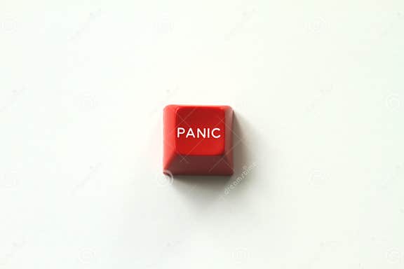 Red Panic Button stock image. Image of detail, macro - 15383685