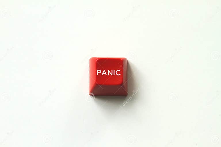 Red Panic Button stock image. Image of detail, macro - 15383685