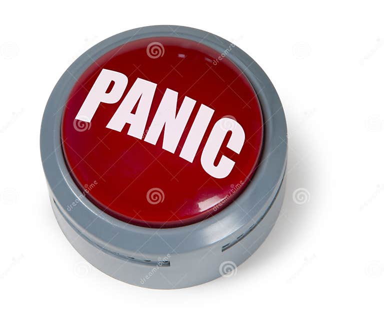 Red Panic Button stock photo. Image of isolated, stop - 20045538