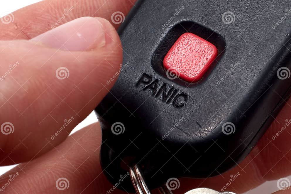 Red Panic button stock photo. Image of thumb, security - 4996904