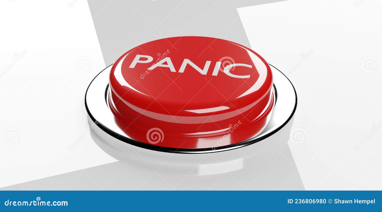 Red Panic Push Button Over White Background, Emergency, Security or ...