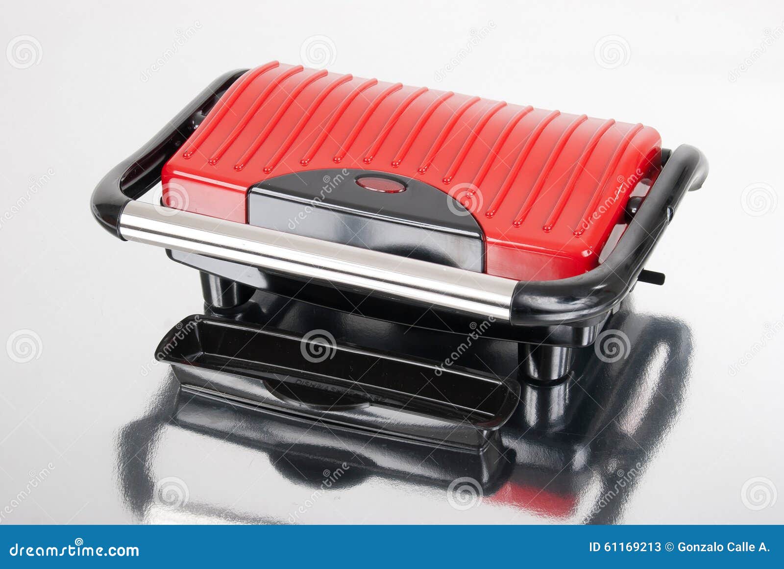 Red panini machine stock image. Image of food, bread - 61169213