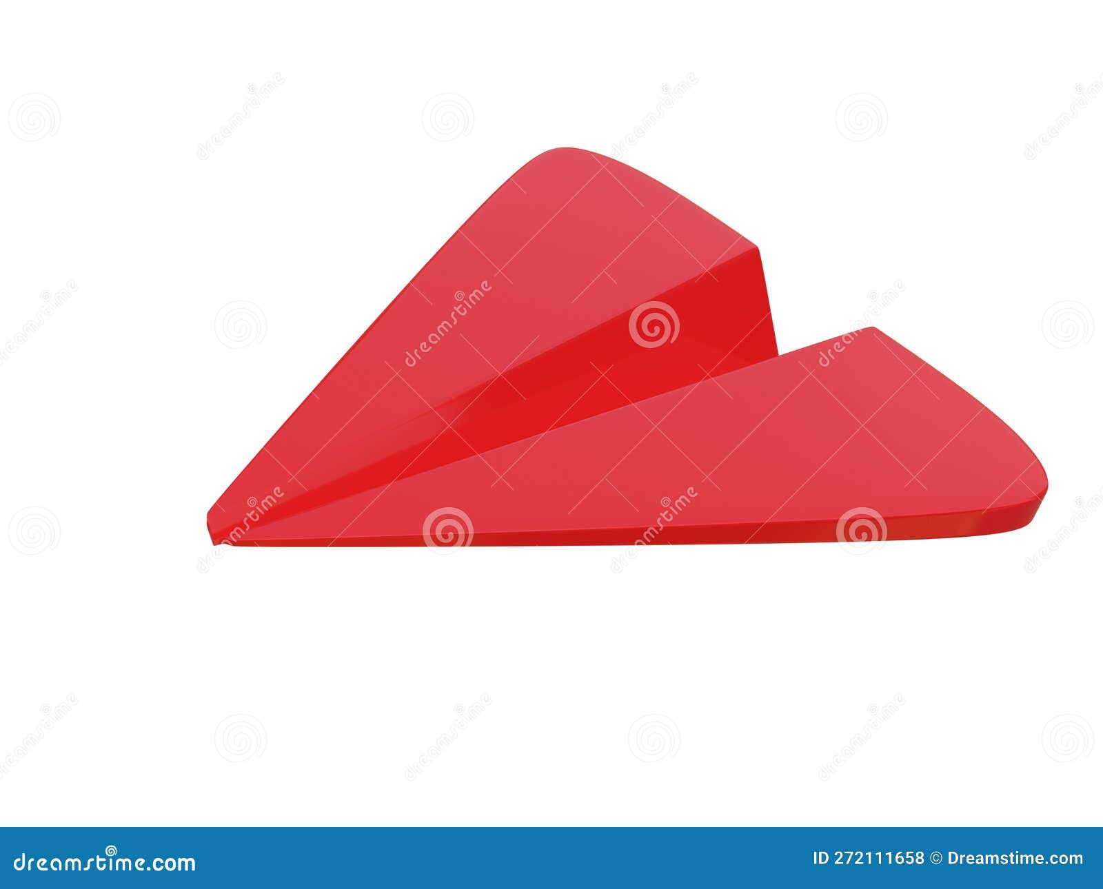 Red Paper Airplane Icon. 3d Render. Stock Illustration - Illustration ...