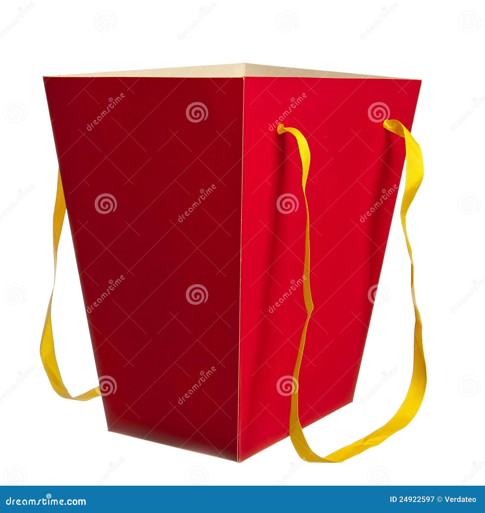 Red paper bag stock image. Image of package, empty, yellow - 24922597