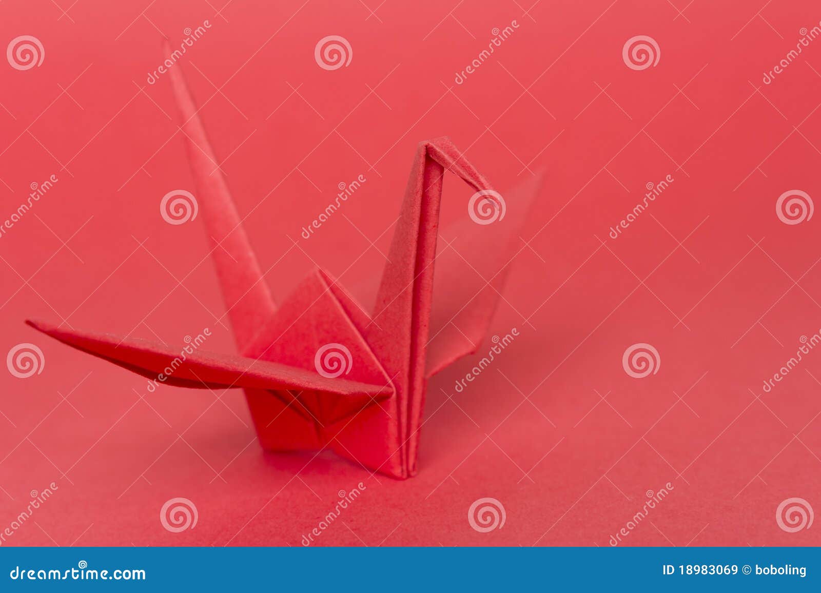 Red paper bird stock image. Image of solitude, background - 18983069