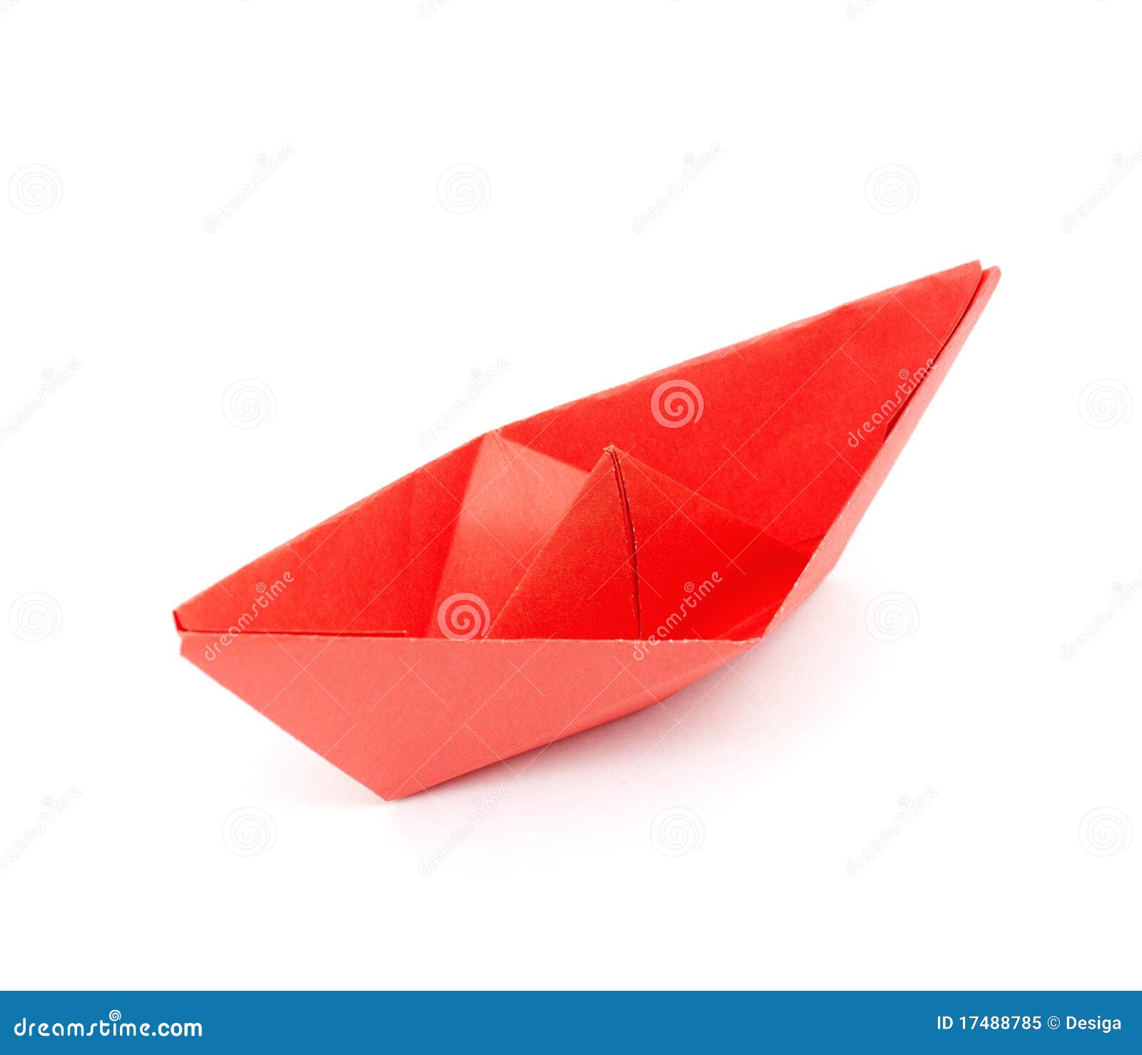 Red paper boat stock image. Image of origami, handmade - 17488785