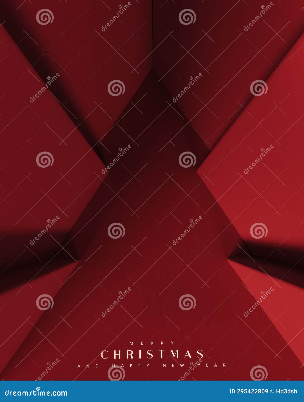 Red Paper Christmas Tree Shape with Text and Empty Mockup Space on Red ...