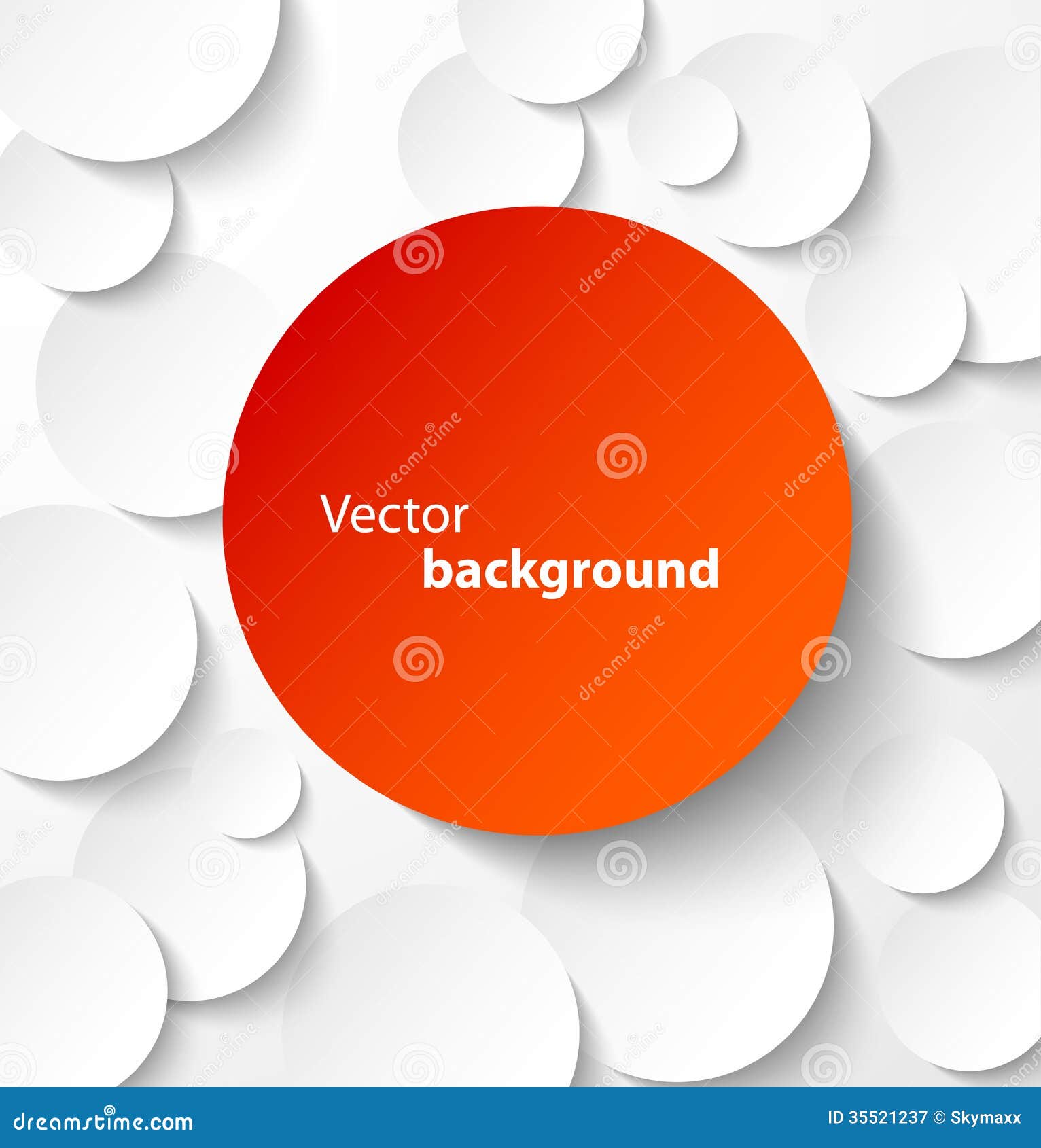 Red Paper Circles with Drop Shadows Stock Vector - Illustration of ...