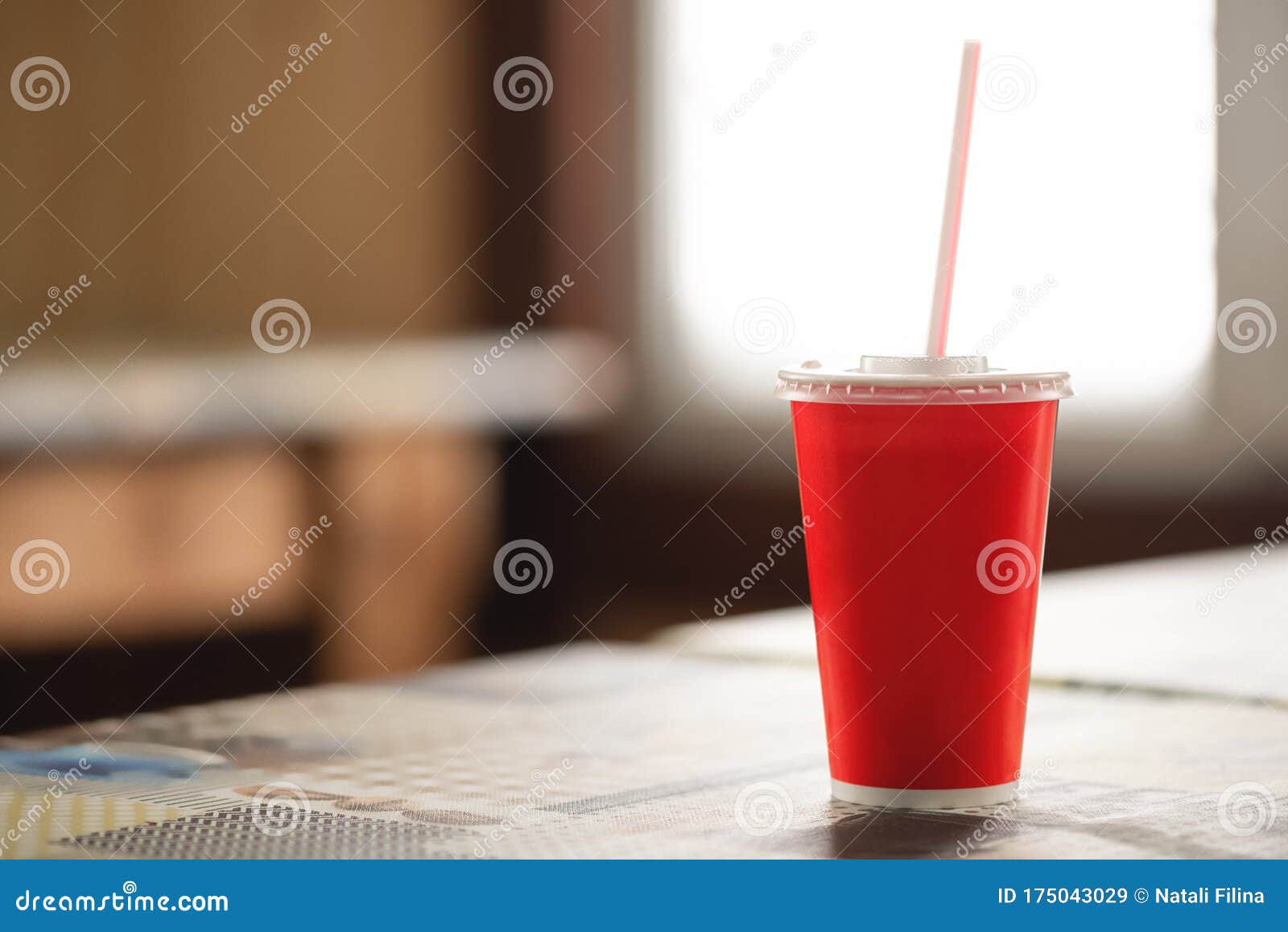 Red paper cup. stock image. Image of closeup, beverage - 175043029
