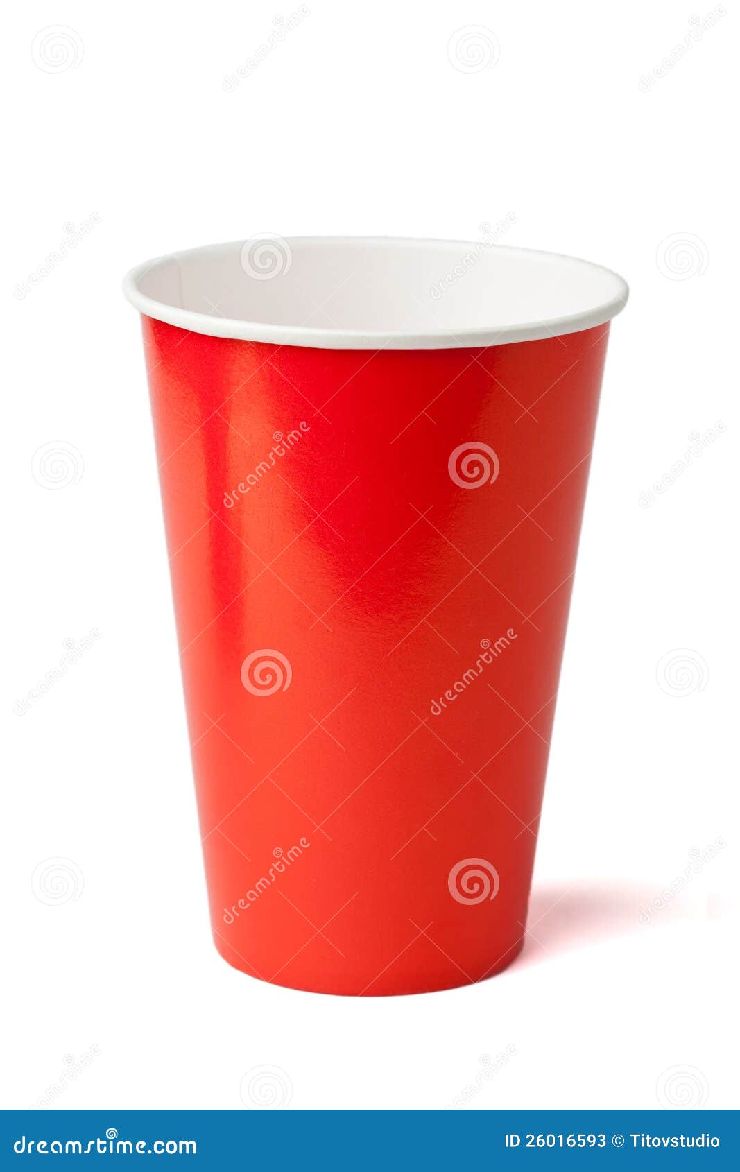 Red Paper Cup on a White Background Stock Image - Image of food, fast ...