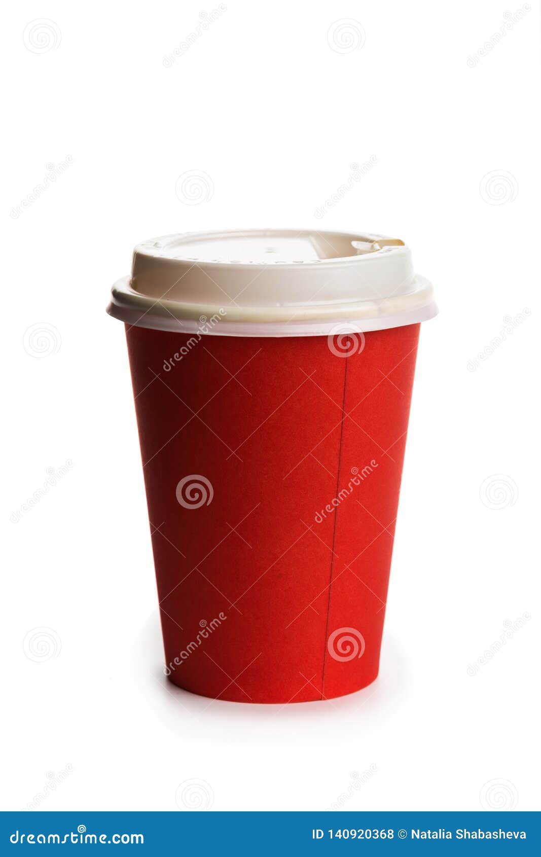 Red Paper Cup on a White Background Stock Photo - Image of fast, shop ...
