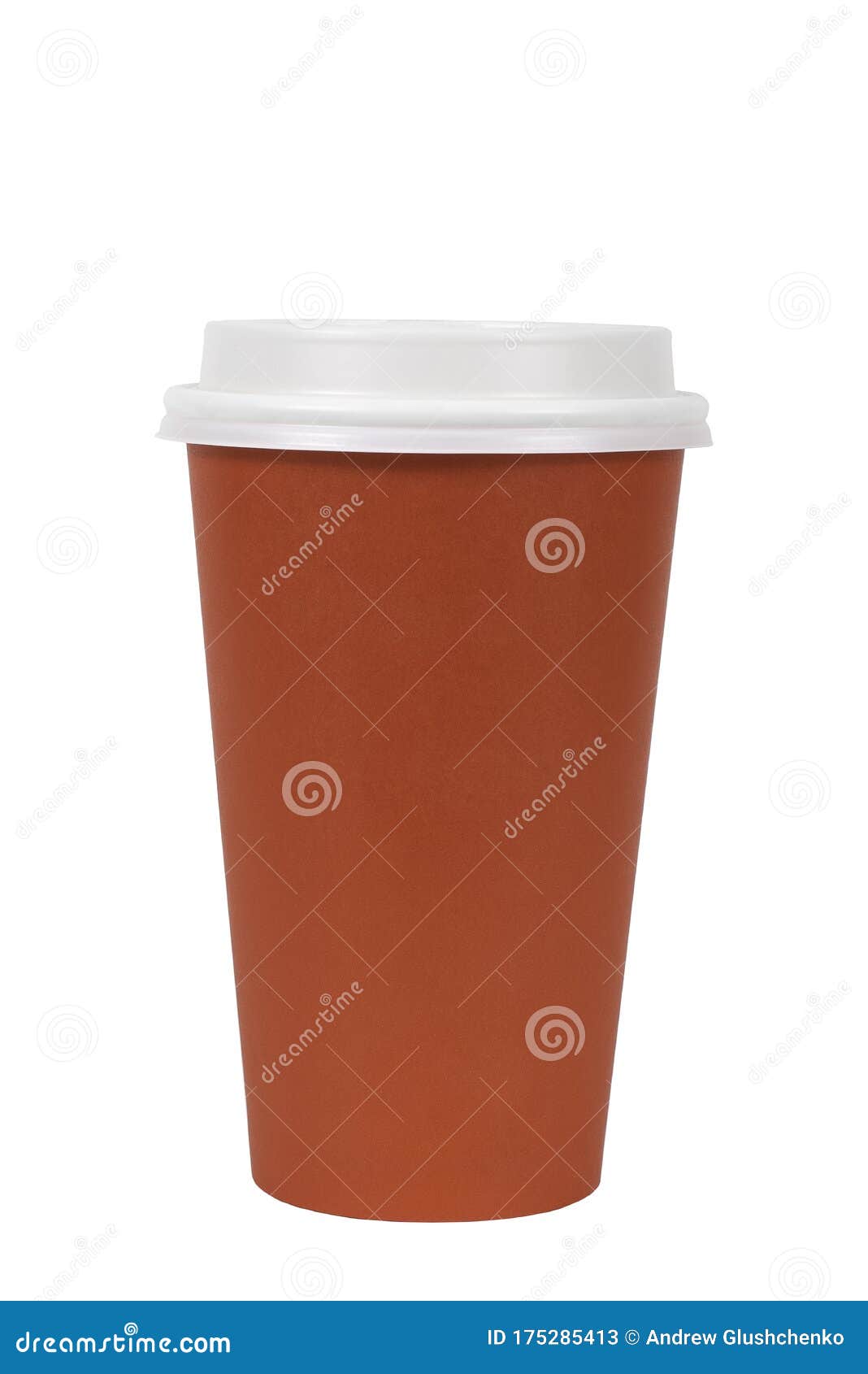 Red Paper Cup on White Background. Isolated Stock Image - Image of ...