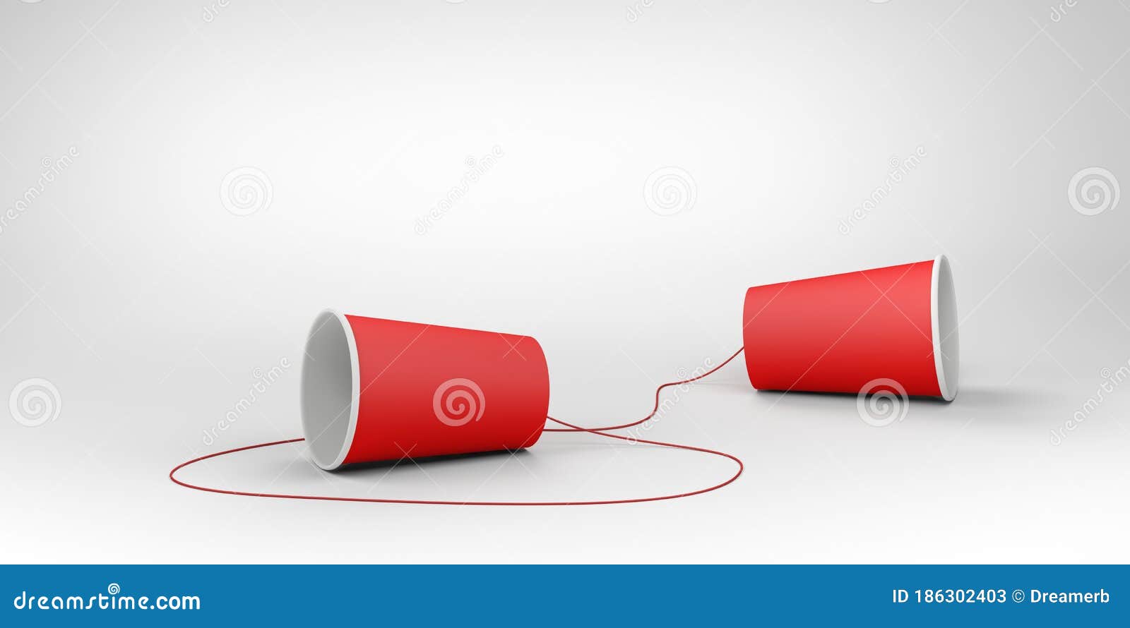 Red Paper Cups and Non-stretchable String. Speech-transmitting Device ...