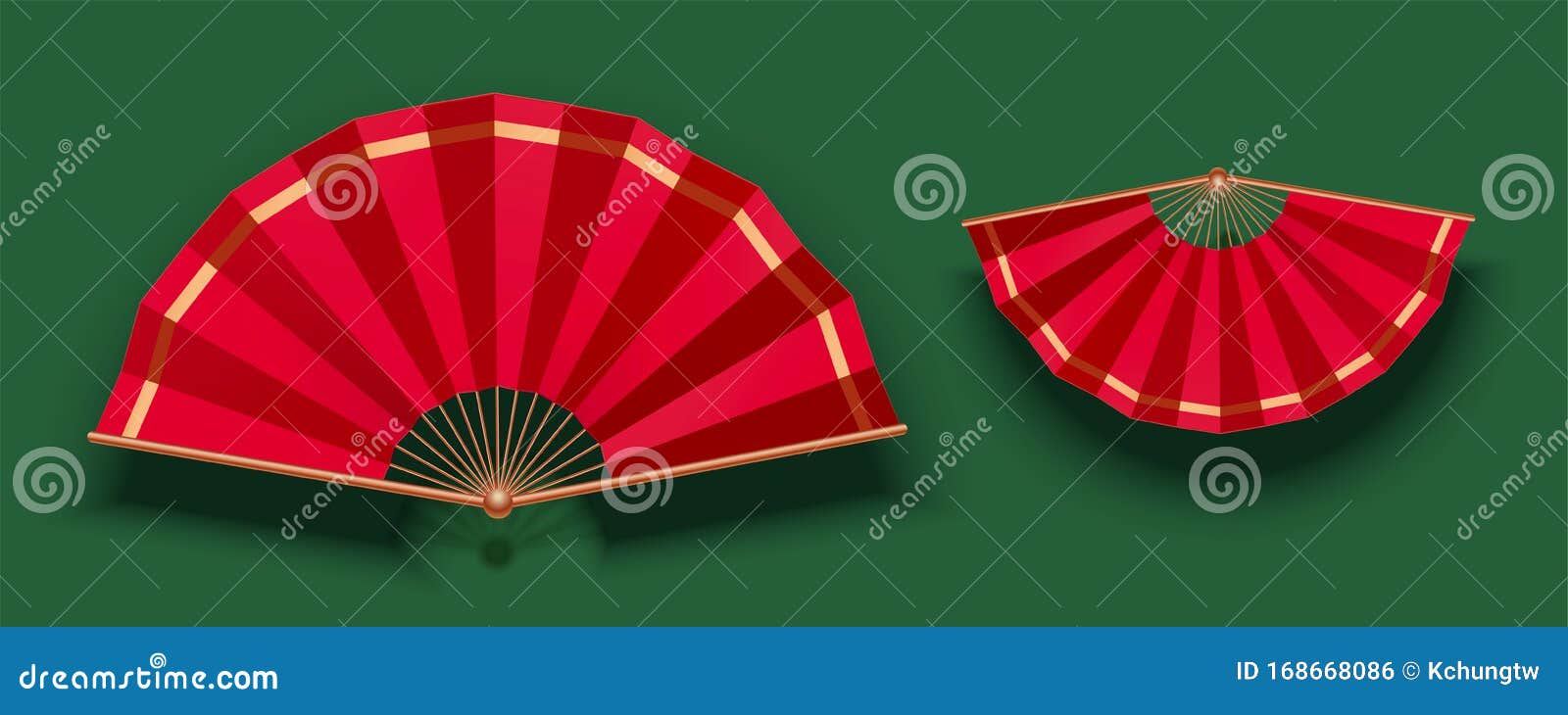 Red paper folding fan stock illustration. Illustration of korea - 168668086