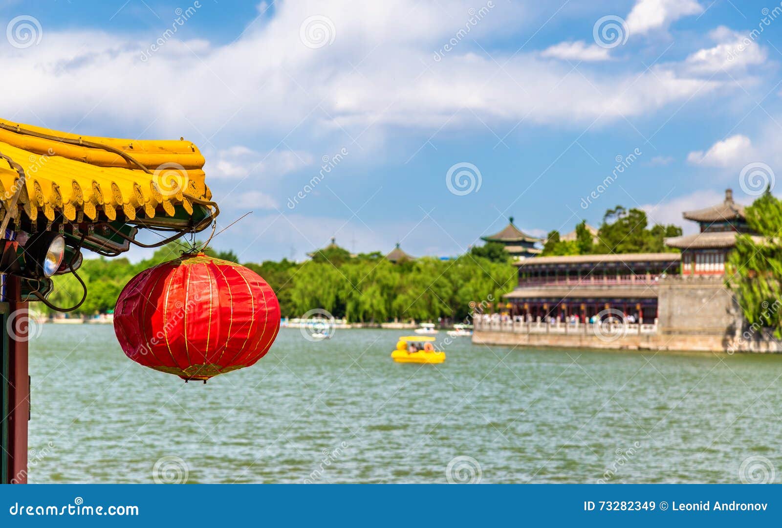 Red Paper Lantern in Beihai Park - Beijing Stock Image - Image of ...