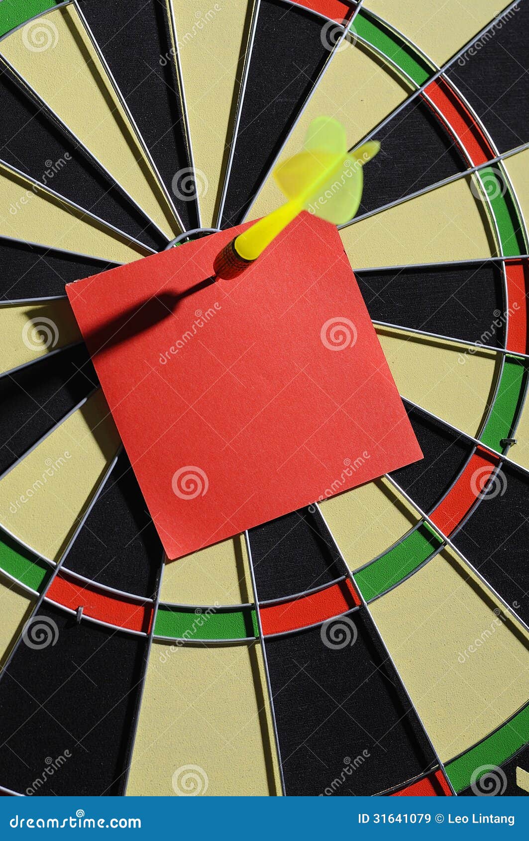 Red Paper Note with Dart Arrow Stock Image - Image of competition ...
