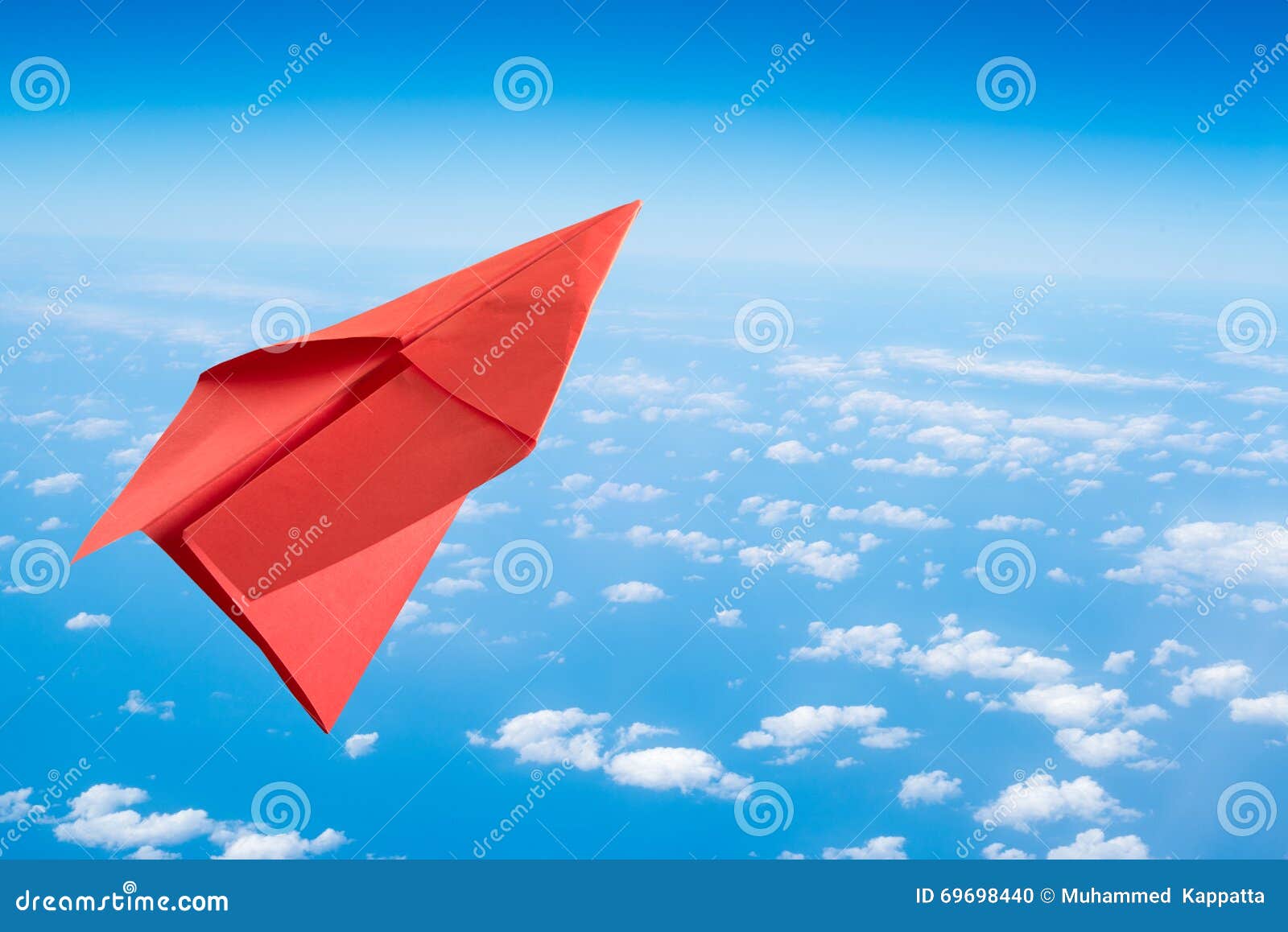 Red Paper Plane in the Blue Sky, Stock Photo - Image of independence ...
