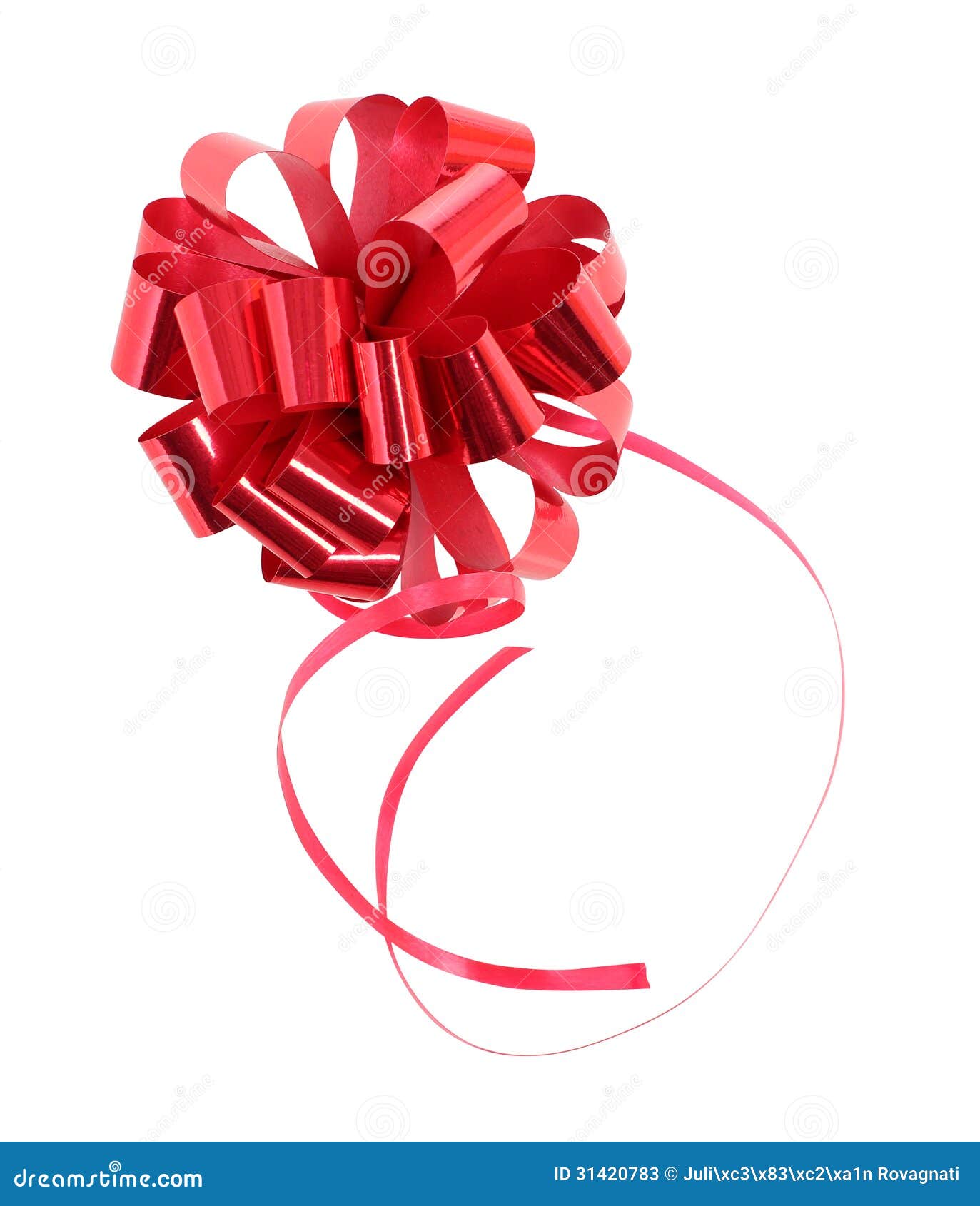 Red Paper Ribbon Isolated Over White Stock Image - Image of isolated ...