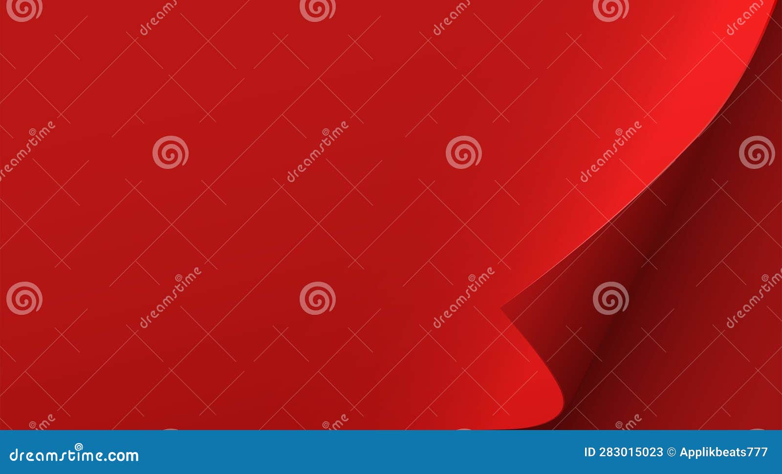 Red Paper Sheet with Curled Corner Stock Vector - Illustration of ...