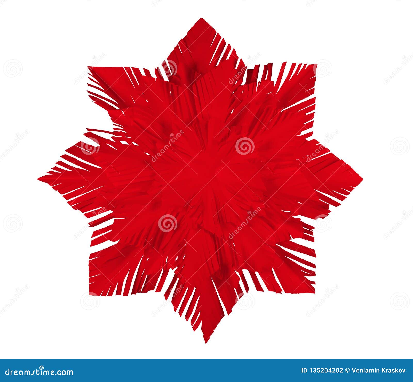 Paper snowflake - red stock photo. Image of abstract - 135204202