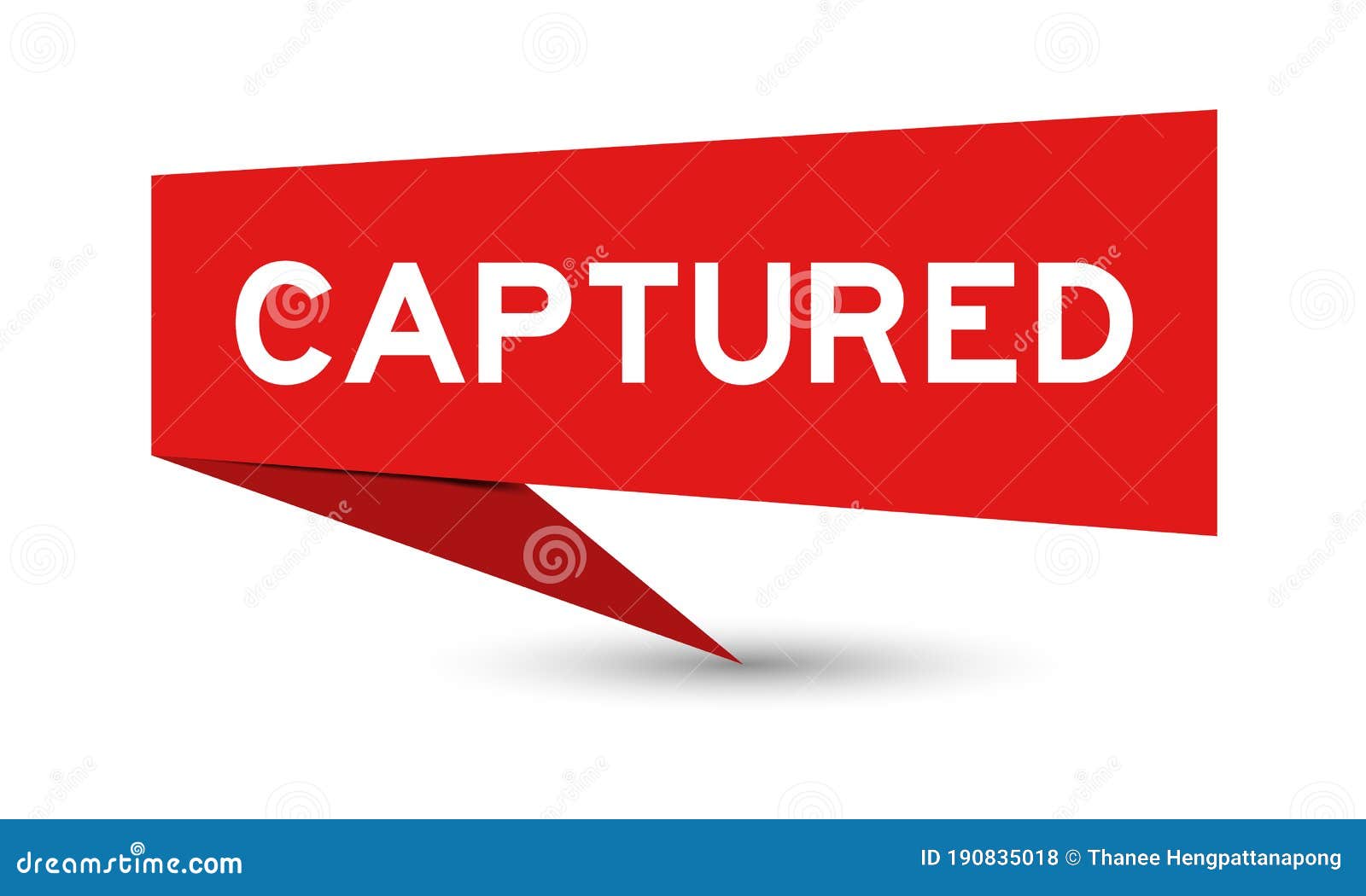Red Speech Banner With Word Captured On White Background Vector ...