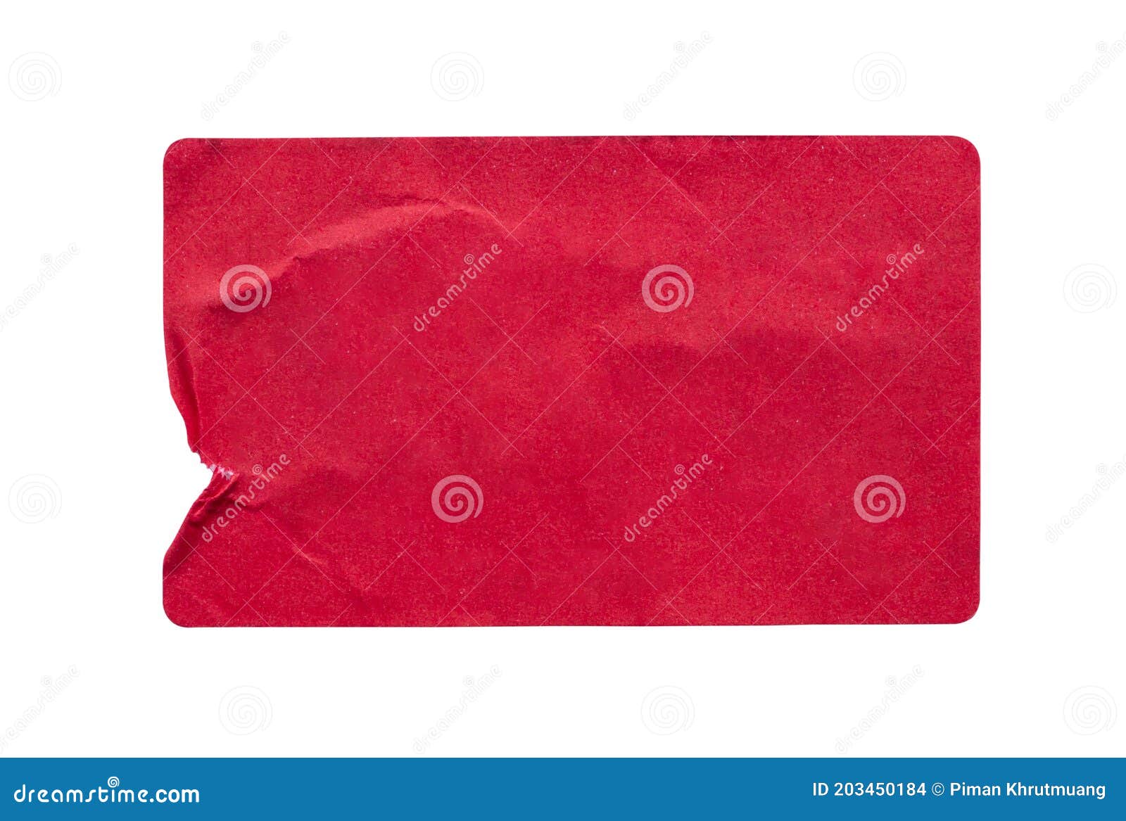 Red Paper Sticker Label Isolated on White Background Stock Photo ...