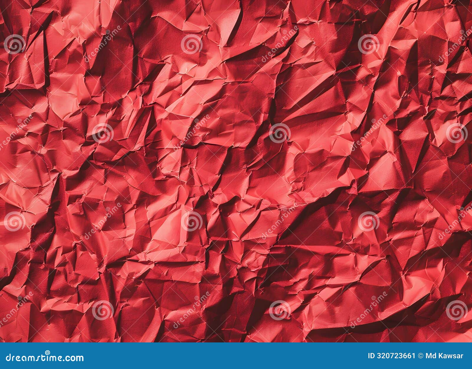 Crumpled Red Paper Texture Background Stock Illustration - Illustration ...