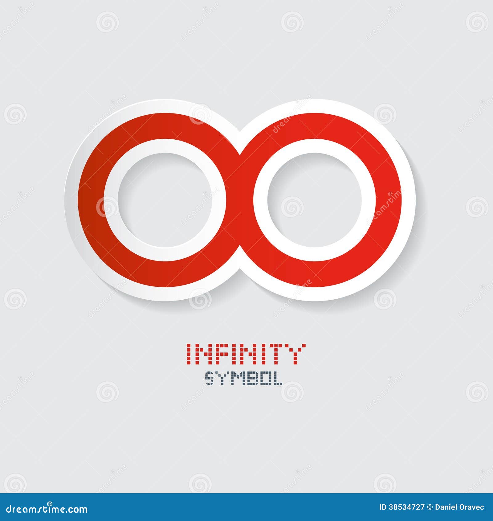 Red Paper Vector Infinity Symbol Stock Vector - Illustration of bright ...