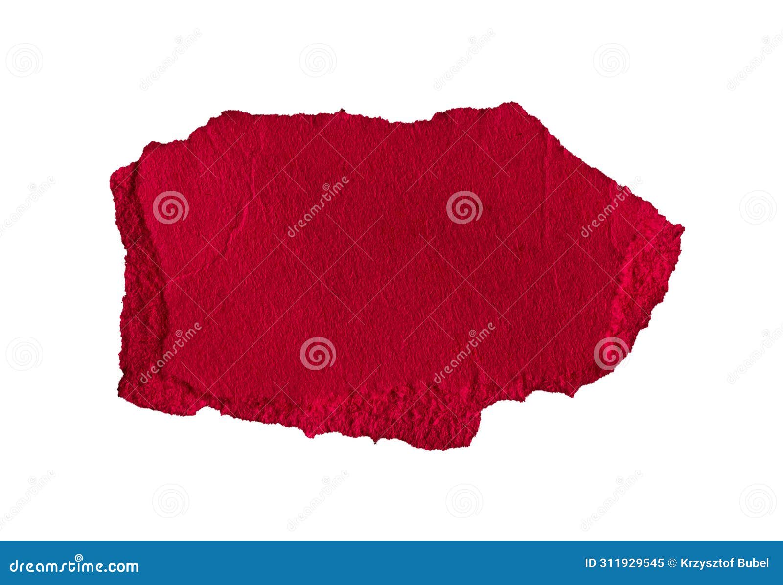 Red Paper on a White Isolated Background Stock Illustration ...