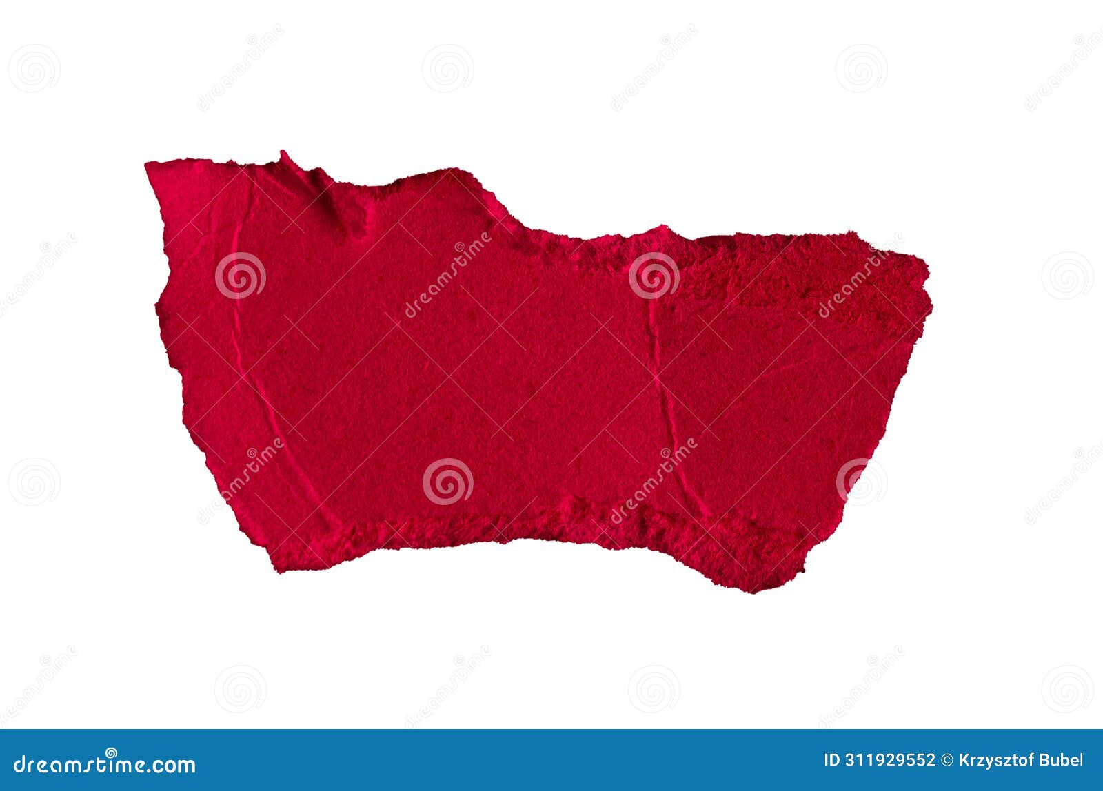 Red Paper on a White Isolated Background Stock Illustration ...