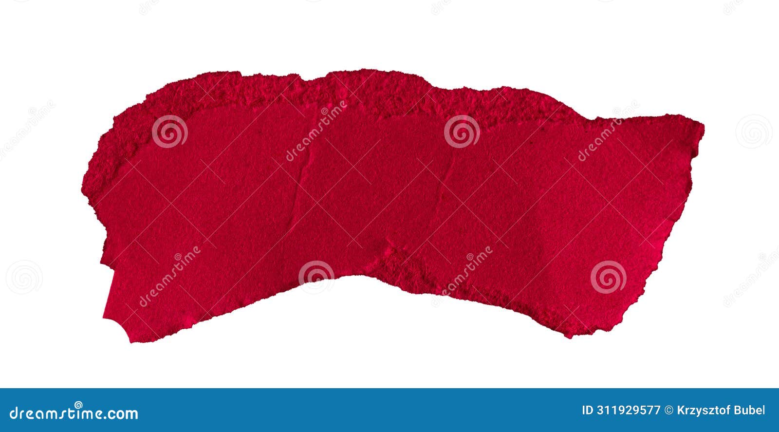Red Paper on a White Isolated Background Stock Image - Image of ...