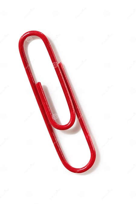 Red Paperclip stock photo. Image of idea, business, colorful - 2843230