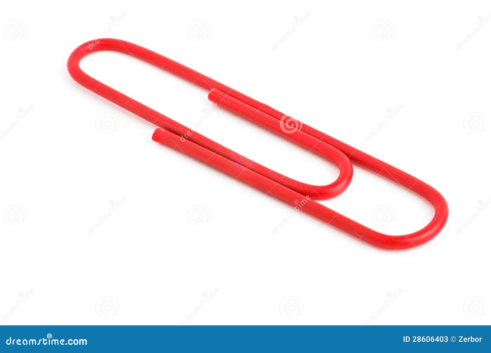 Red paperclip stock image. Image of clamp, accessory - 28606403