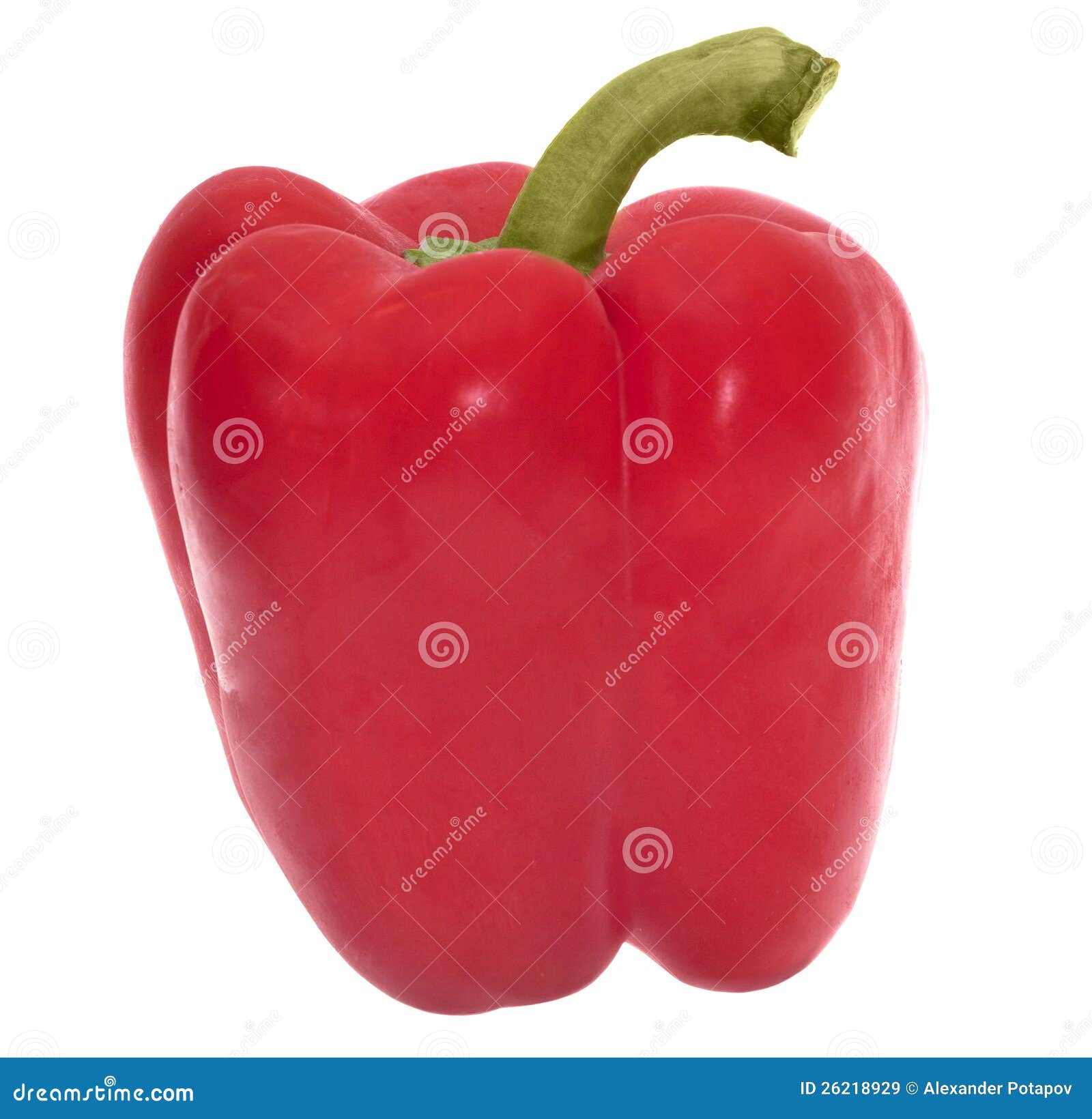 Red Paprica Isolated on White Stock Image - Image of color, closeup ...