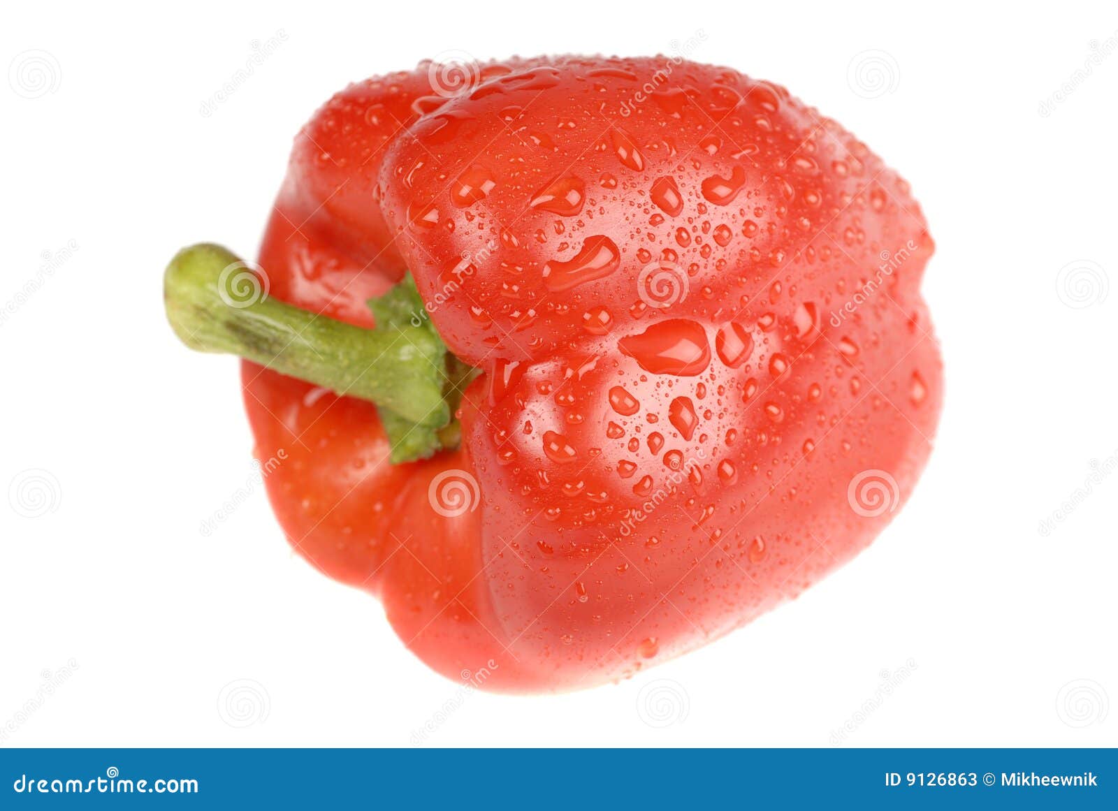 Red paprika stock image. Image of white, shiny, green - 9126863