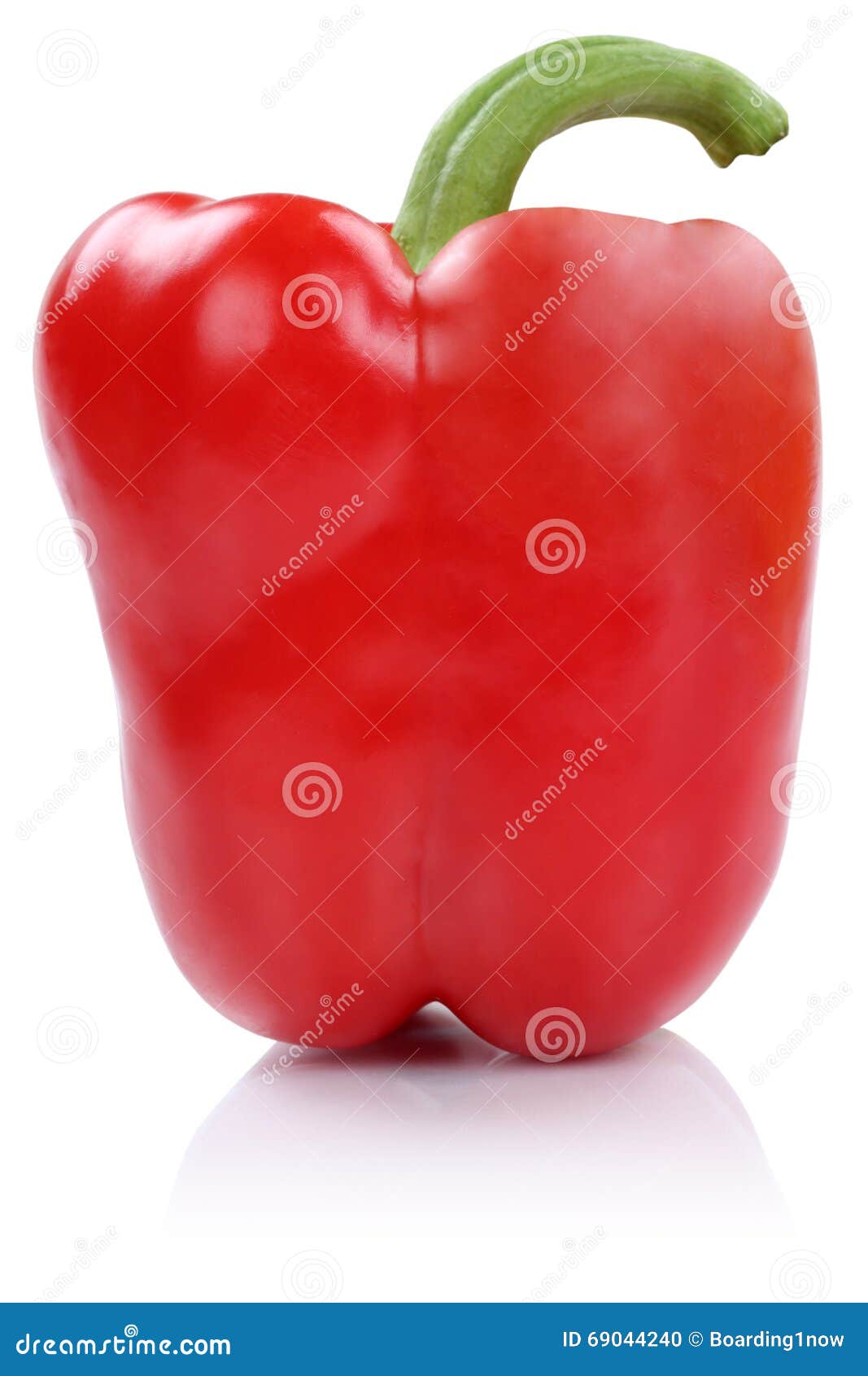 Red Paprika Side View Vegetable Isolated on White Stock Photo - Image ...