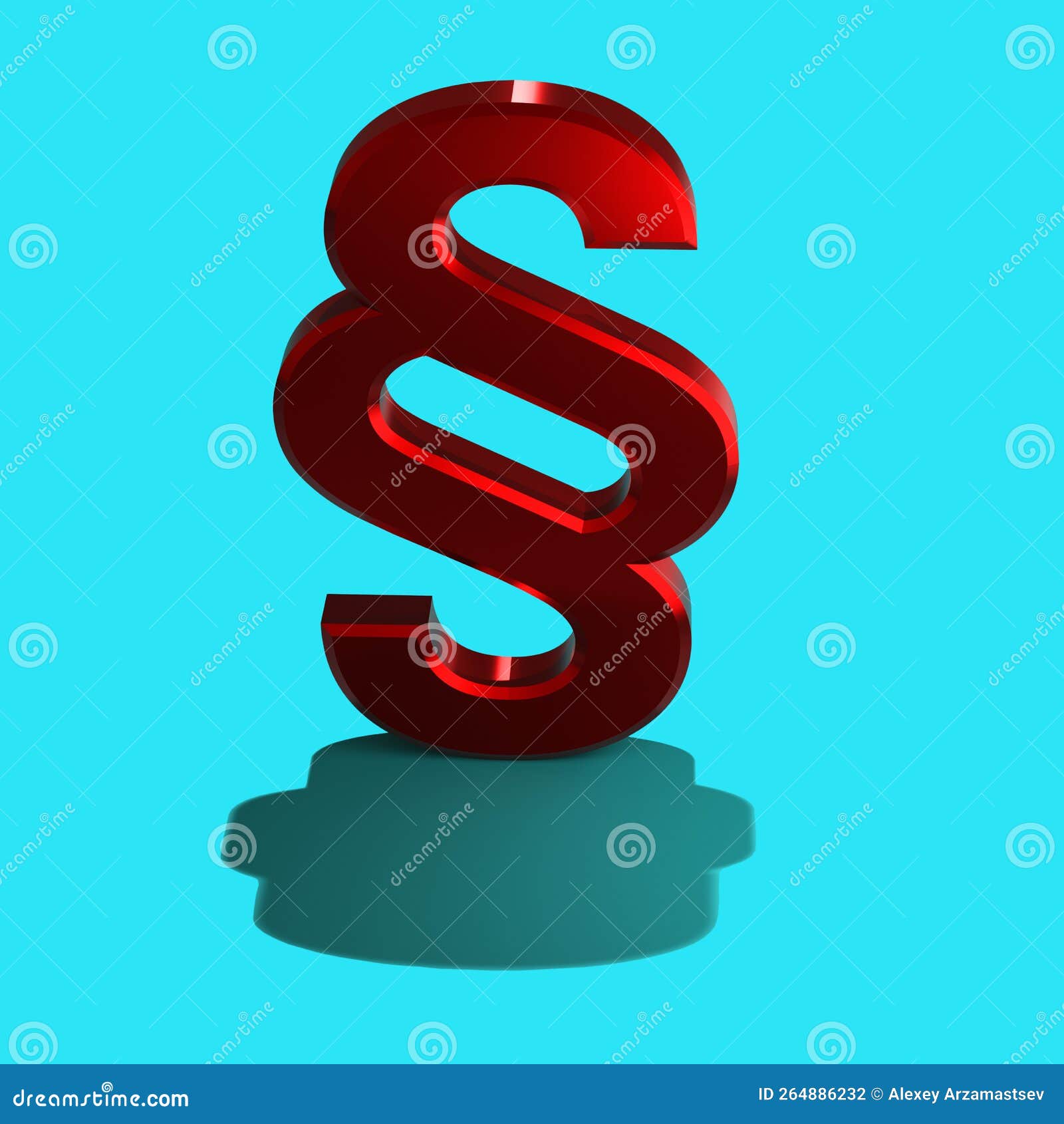Red Paragraph Sign with a Hard Shadow on a Blue Background - - a Blank ...