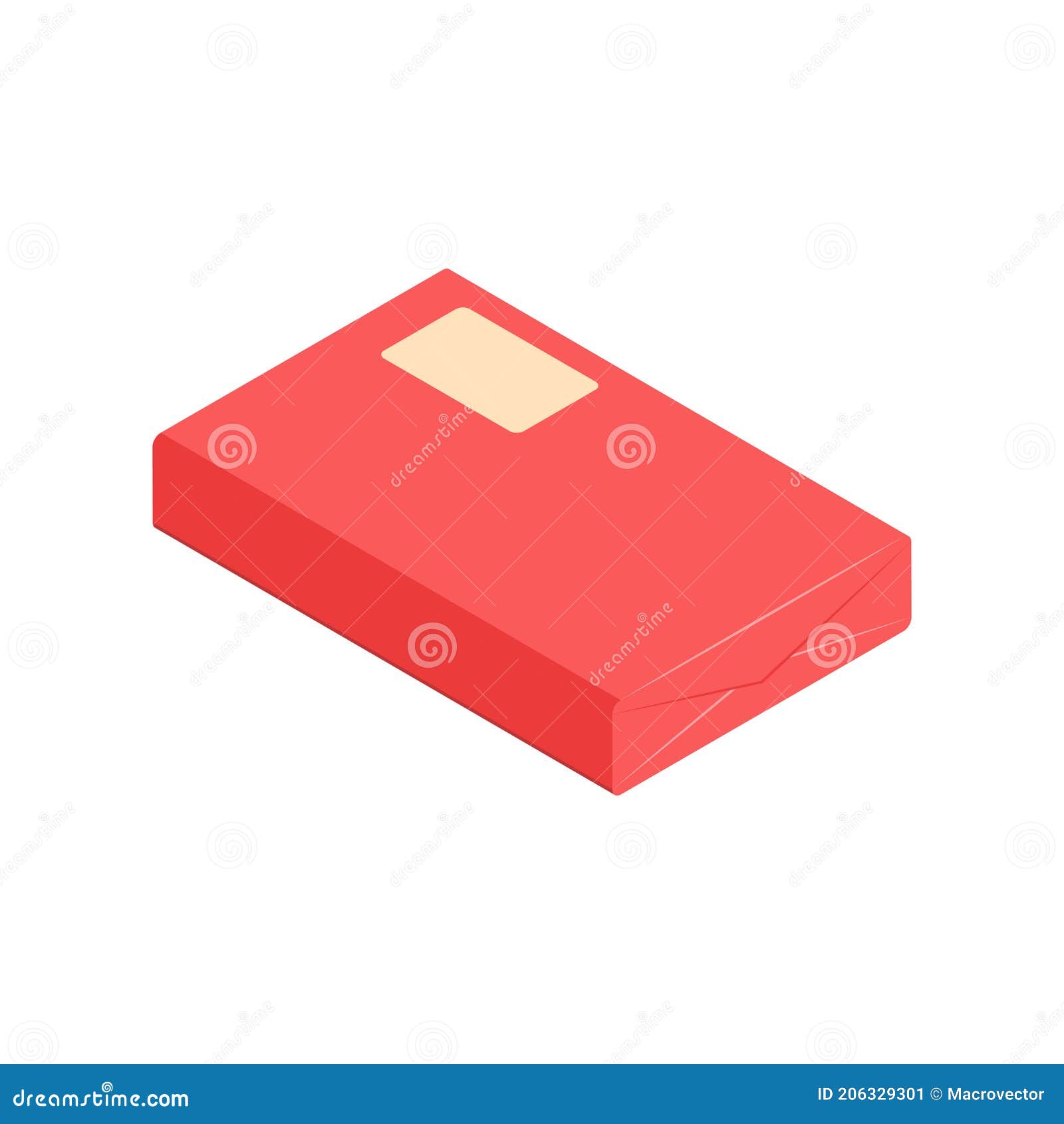 Red Parcel Isometric Composition Stock Vector - Illustration of ...