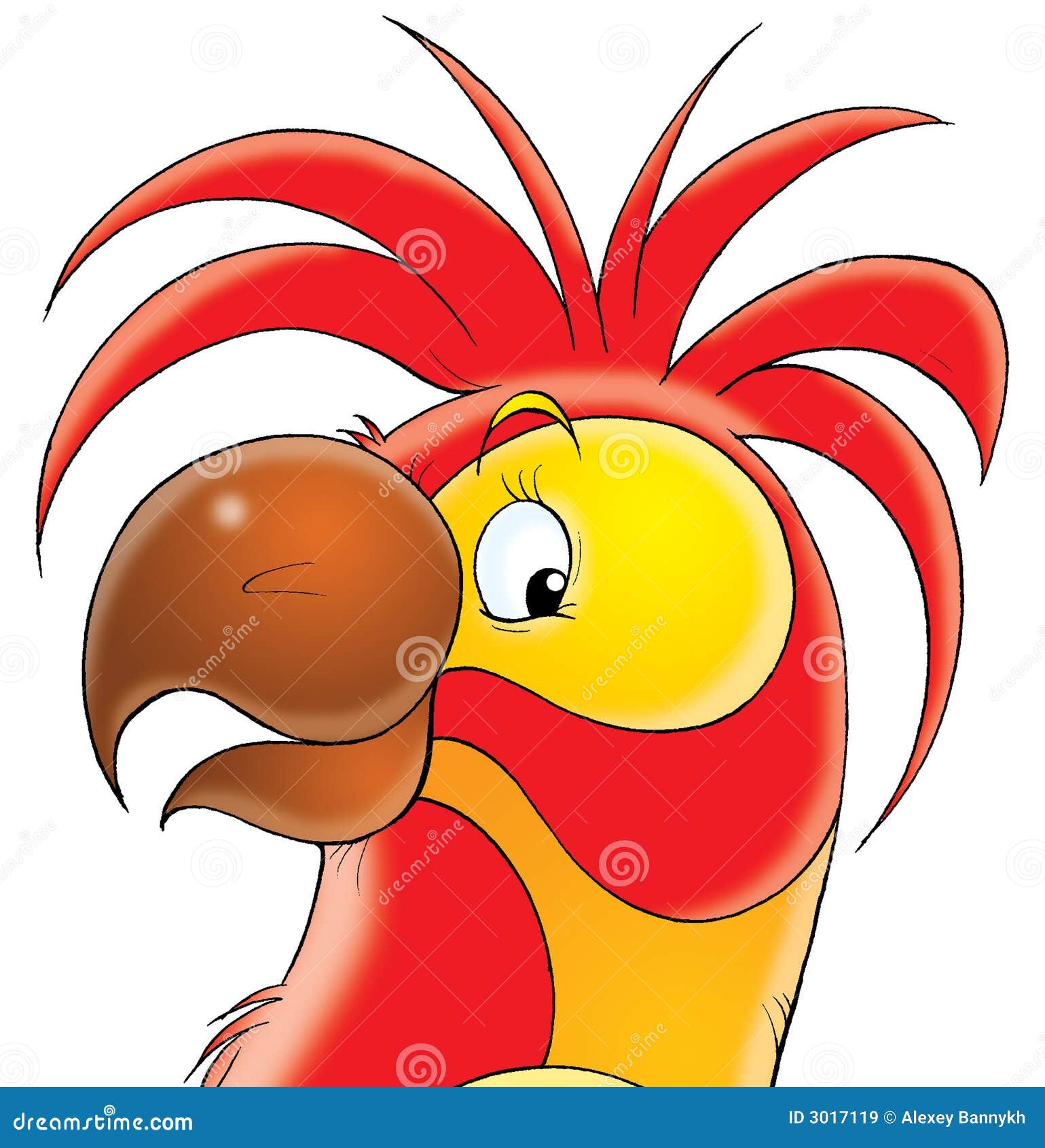 Red Parrot stock illustration. Illustration of cheerful - 3017119