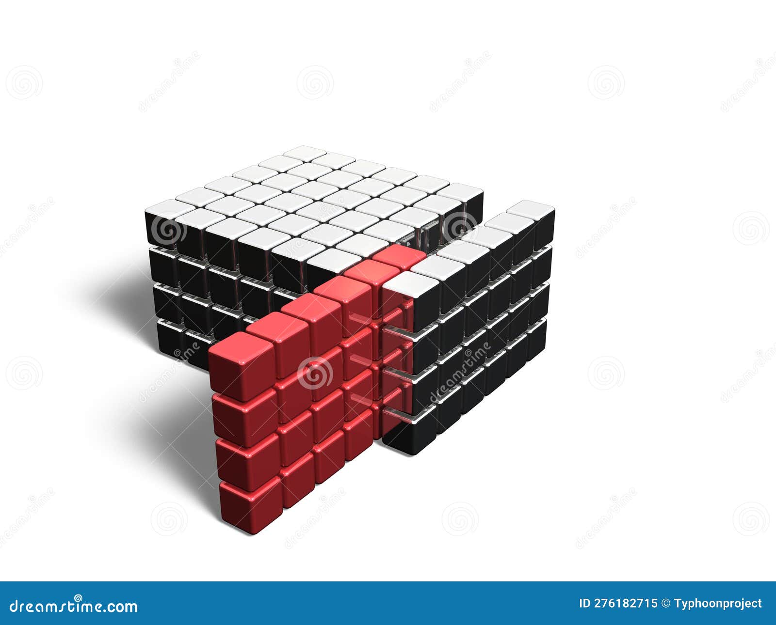 Red Part Extracted from a System Composed of Overlapping Cubes. an ...
