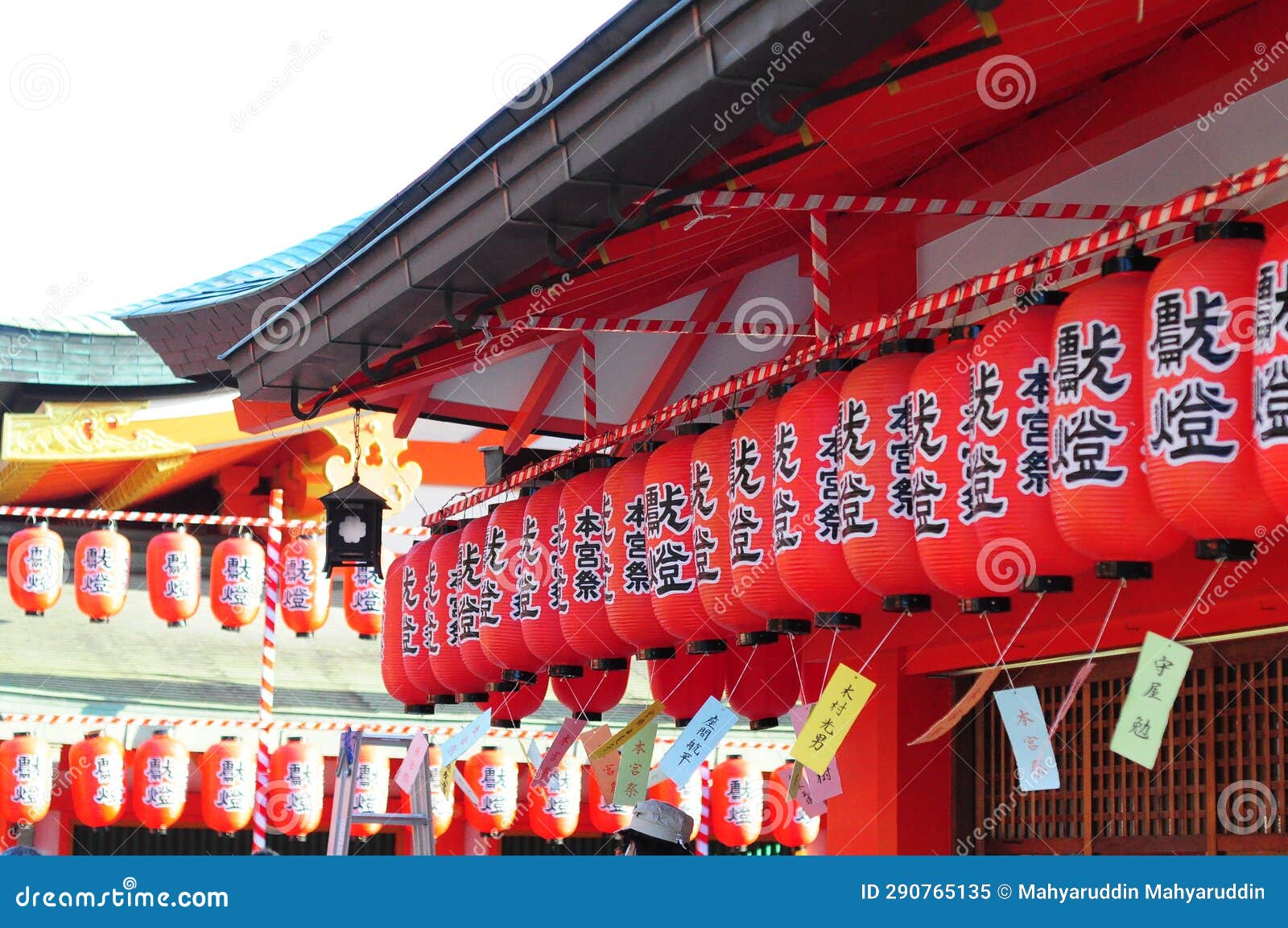 The Red is Part of Praying Place in Japan Stock Image - Image of japan ...
