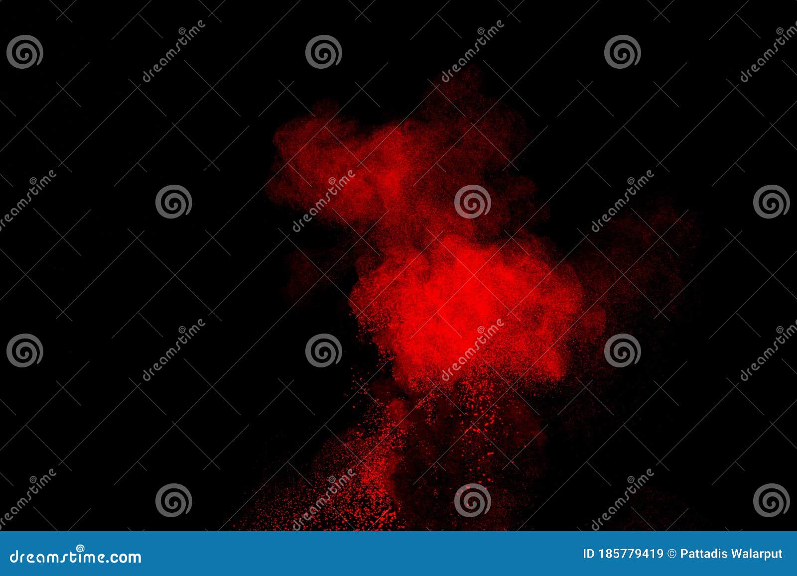 Red Particles Explosion on Black Background.Freeze Motion of Red Dust ...