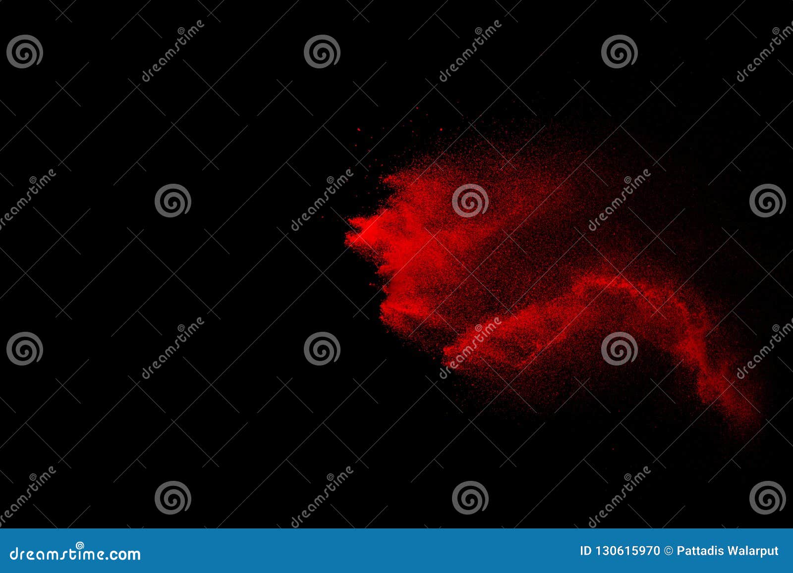 Red Particles Explosion on Black Background. Stock Photo - Image of ...