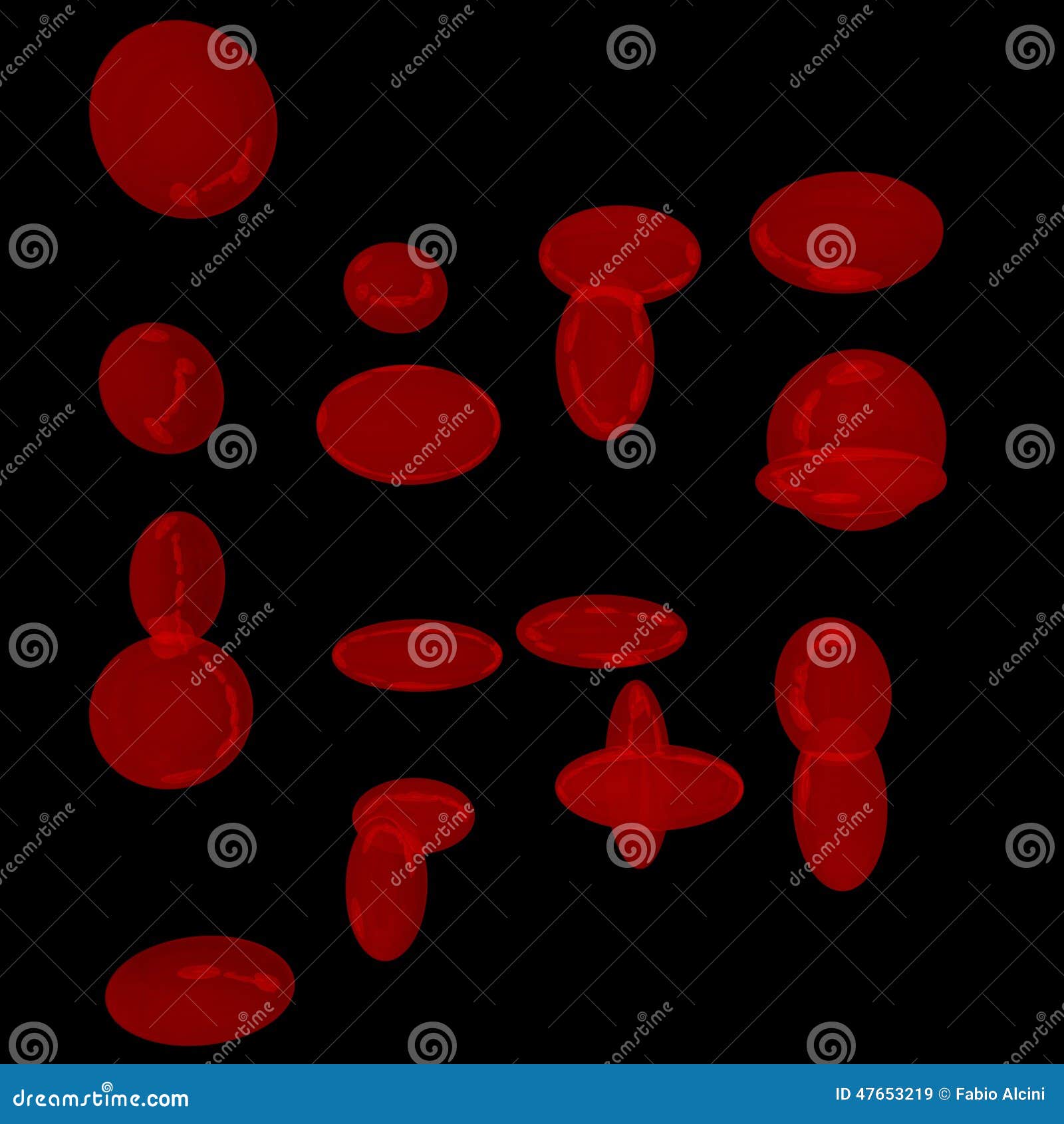 Red particles over black stock illustration. Illustration of clot ...